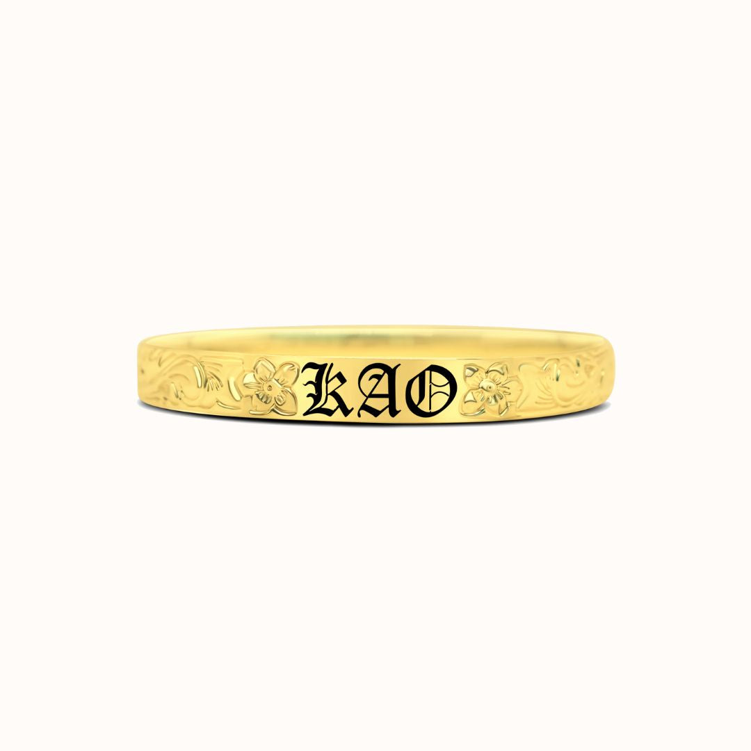 8mm Hali'a Heirloom Initial Bangle – Ka Ohana Jewelry